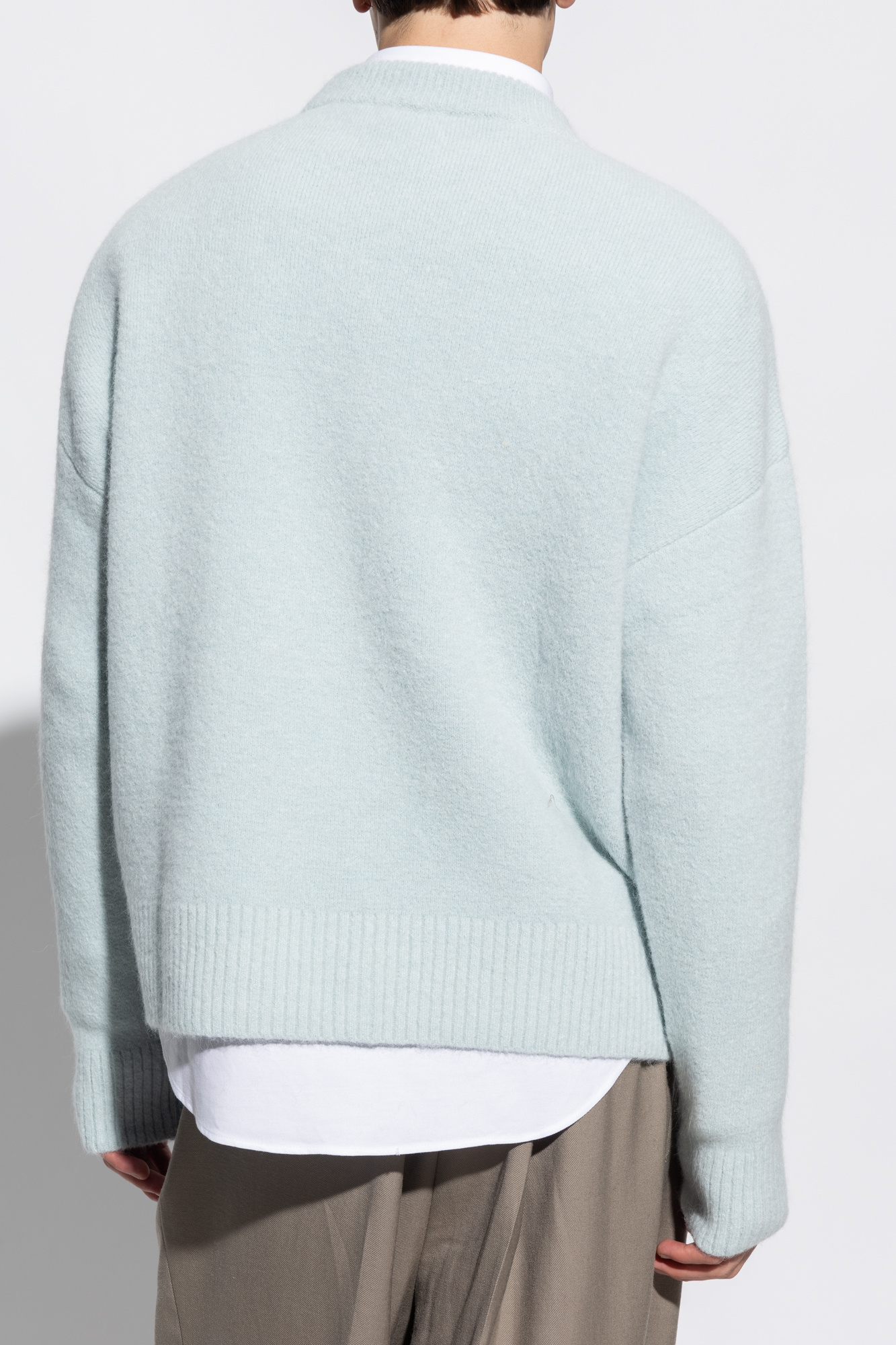 Light blue Sweater with logo Ami Alexandre Mattiussi Light blue Sweater with logo Ami Alexandre Mattiussi